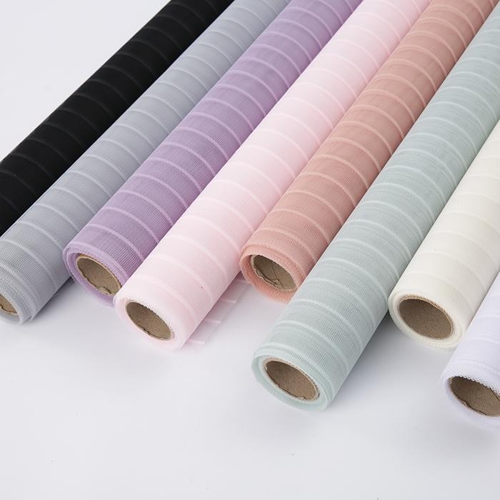Jual [50 cm x 450 cm] Mesh Jaring Garis Roll / Korean Tulle | Shopee ...
