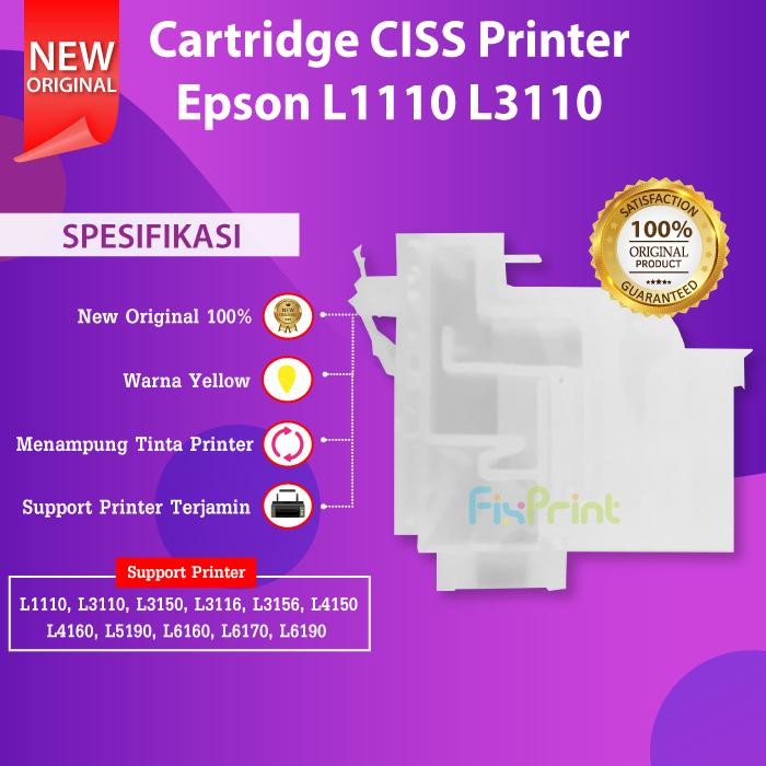 Jual Pilihan- Cartridge Ciss Infus L1110 L3110 Printer Epson L3150 ...