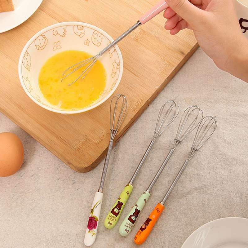 Jual Egg Beater Mini Stainless Steel Balloon Wire Whisk Manual Hand ...
