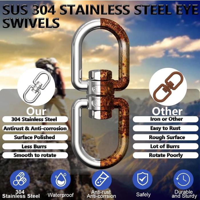 Jual Swivel Shackle Ring M6 Kili Kili 6Cm Stainless Steel 304 300Kg ...