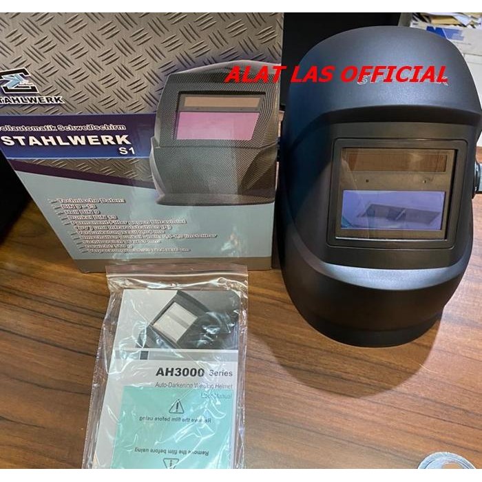 Jual Kedok Las Otomatis Stahlwerk / Kedok Las Auto Dark / Helm Las ...