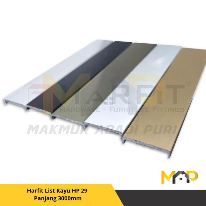 Jual KDM- Harfit Edging Aluminium -List Kayu HP 29 @3000mm | Shopee ...