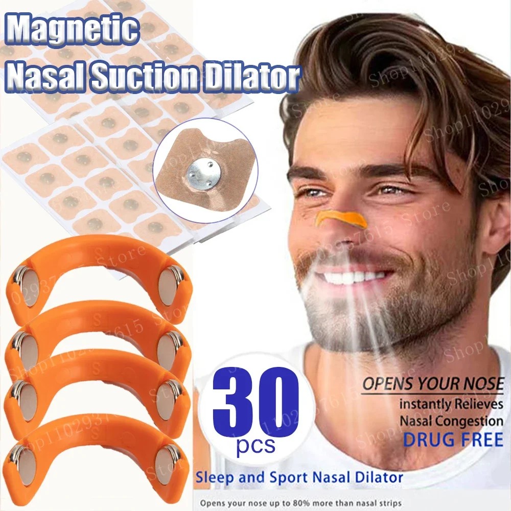 Jual 15/50Pairs Magnetic Nasal Clip Strip Nasal Breathing Dilator Sleep ...