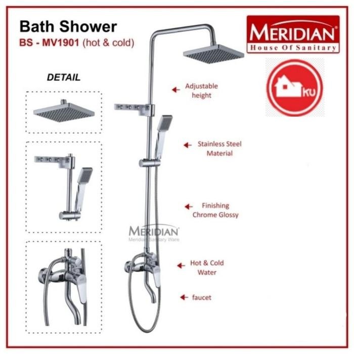Jual TERLARIS MERIDIAN BATH+SHOWER BS-MV 1901 READY STOCK | Shopee ...