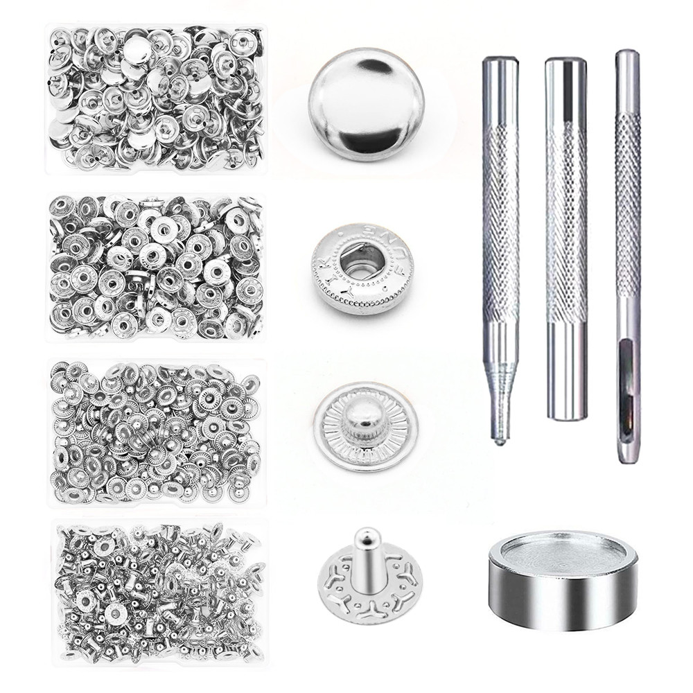 Jual 12.5mm Snap Buttons Fastener Kit Metal Heavy Duty Snap Buttons for ...