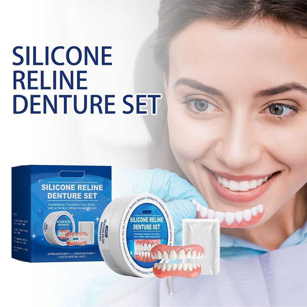 Jual Adult Adjustable Dentures Teeth Upper Lower Veneers Perfect Laugh ...