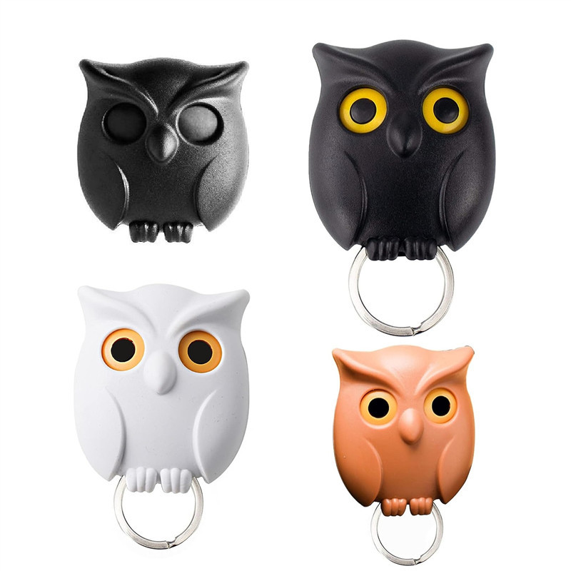 Jual 120PCS Owl Key Holder Automatic Open Close Eyes Magnetic Holder ...