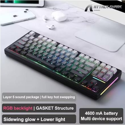 Jual Attack Shark M87 Pro Hot-Swap Mechanical Keyboard BluetoothUSB 2 ...