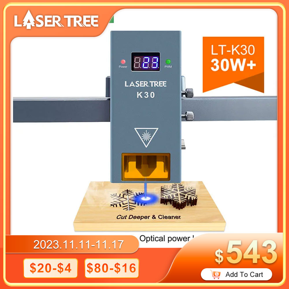 Jual LASER TREE K30 30W Optical Power Laser Module with Air Assist TTL ...