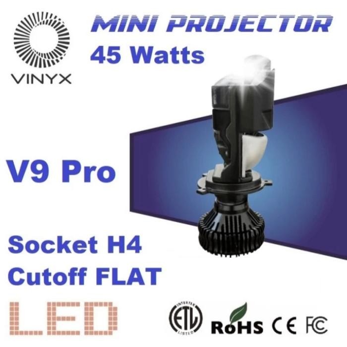 Jual Lampu Led Vinyx V9 Pro 45W Projie H4 Mini Projector Lensa Motor Mobil | Shopee Indonesia
