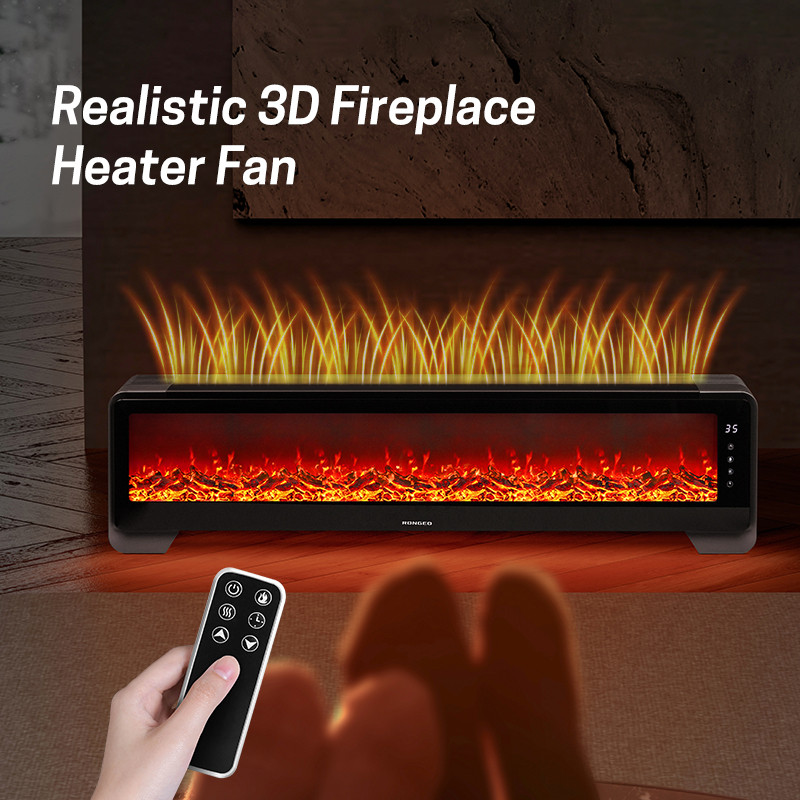 Jual KINSCOTER Baseboard Heater Simulated Fireplace Lighting 2000W ...