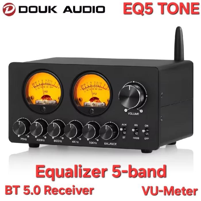 Jual DOUK AUDIO EQ5-PRO Equalizer 5-band, BT 5.0 Receiver & Stereo VU ...