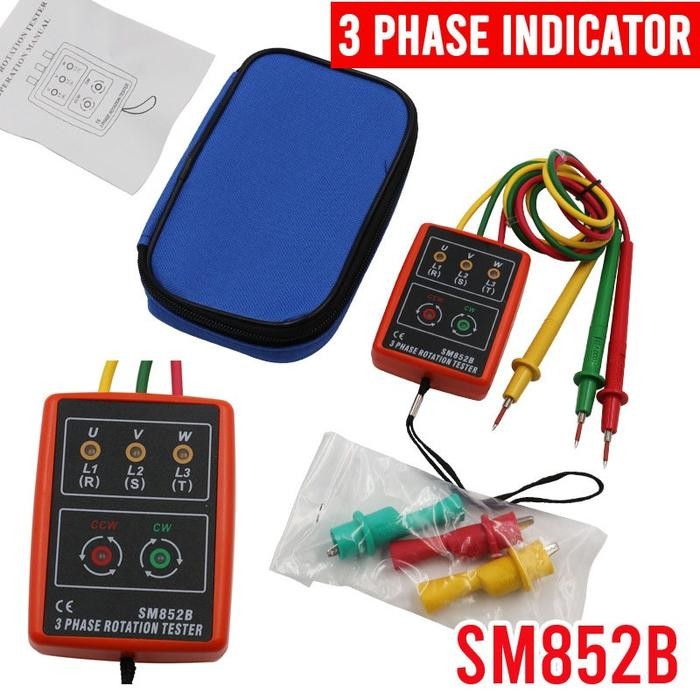 Jual Digital Three 3 Phase Indicator SM852B Sequence Rotation Tester ...