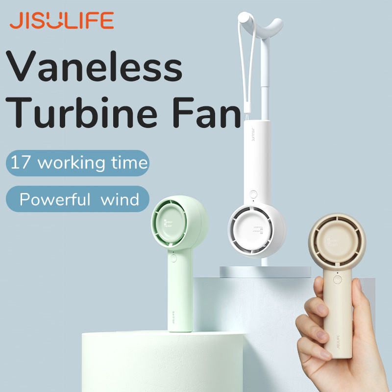 Jual JISULIFE Mini Portable Fan Powerful Trubo Rechargeable Bladeless ...