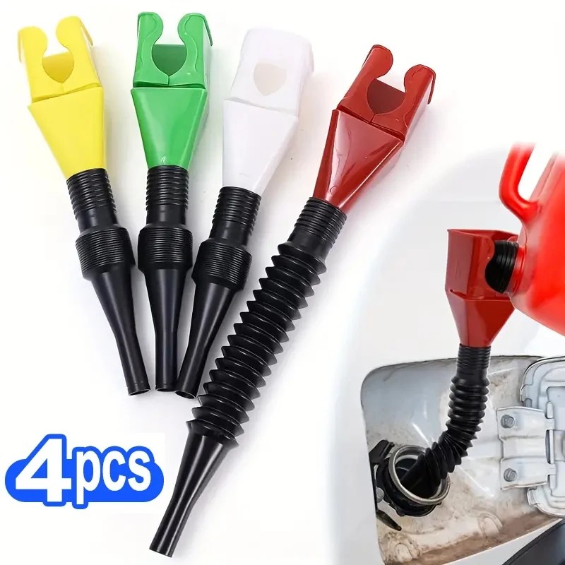 Jual Car 5pcs Portable Oil Pouring Funnel Wide Mouth Flexible Funnel ...
