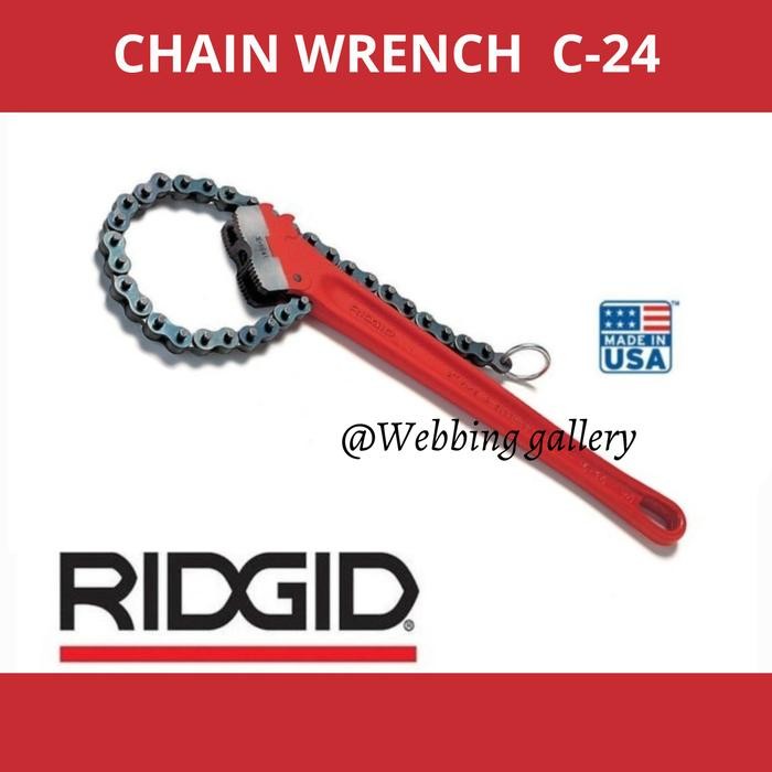 Jual Ridgid Chain Wrench C-24 31325 -Ridgid Kunci Rantai pipa C-24 ...