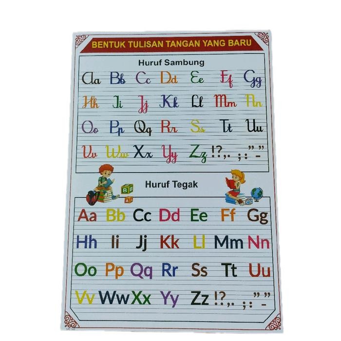 Jual Poster Edukasi Belajar Menulis Tulis Huruf Sambung Lepas Mainan ...
