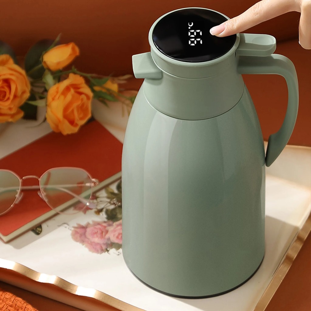 Jual Kitchen Thermal Kettle Household Digital Display Coffee,1/1.3/2L ...