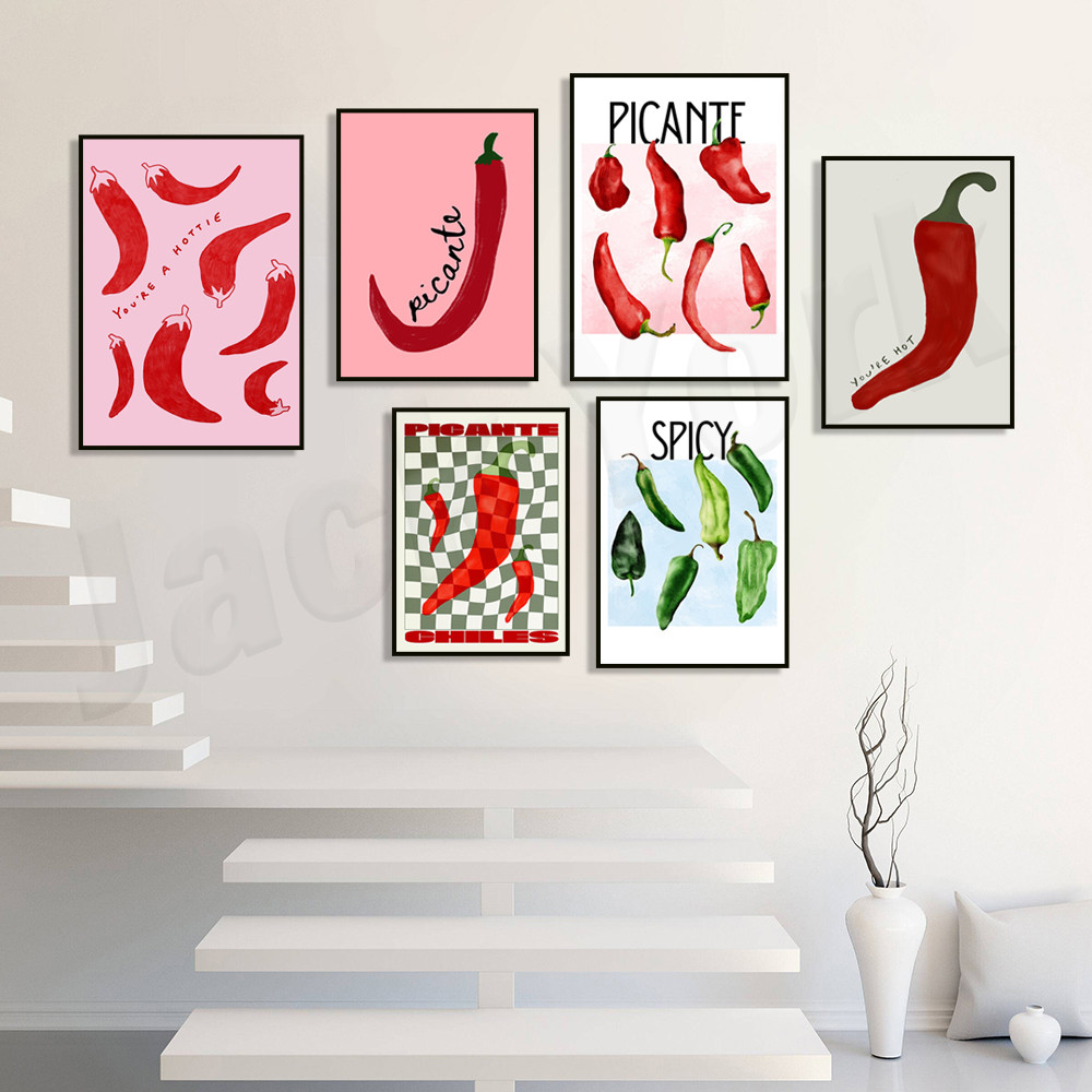 Jual Chili pepper poster, green chili pepper, yellow chili pepper, red ...