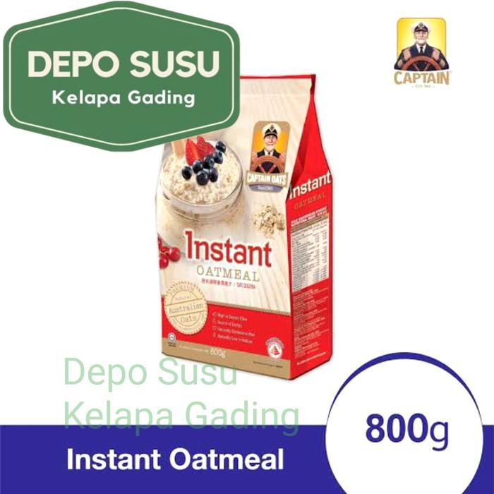 Jual instanGasPoll- Captain Oats Oatmeal 800Gr Instant Quick Cook ...