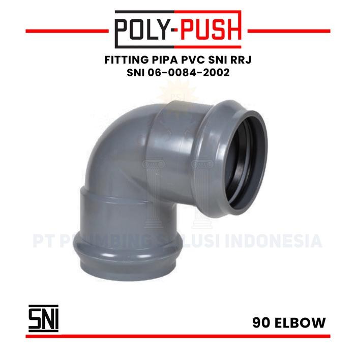 Jual Poly Push Elw 90 / Knee 2 Inch 63 mm Karet Rubber Joint PVC SNI ...