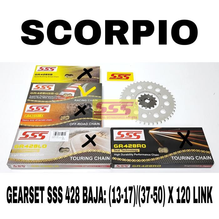Jual Girset Scorpio Sss Baja 428 Rantai Sss 140 Hsbt (Custom Arm ...
