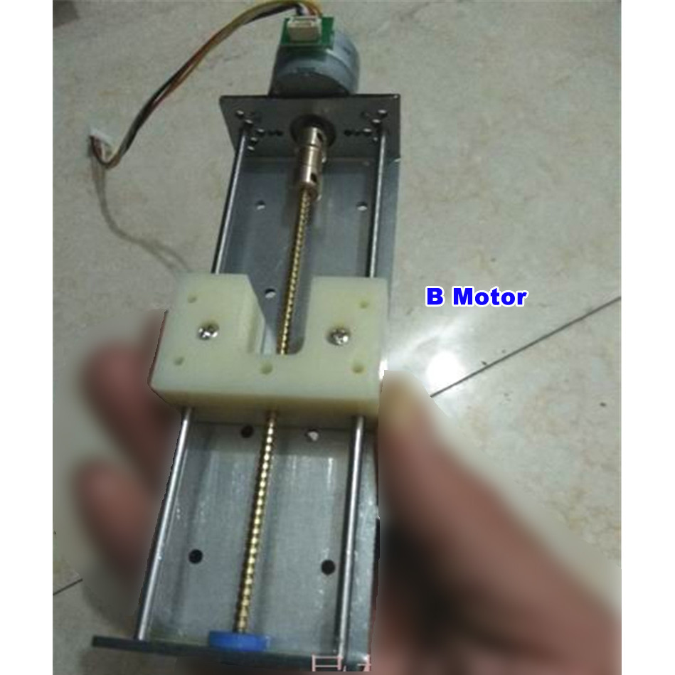 Jual Y27-100c linear sliding table motor 5-12V 500mA-2A 2 phase 4 wire ...