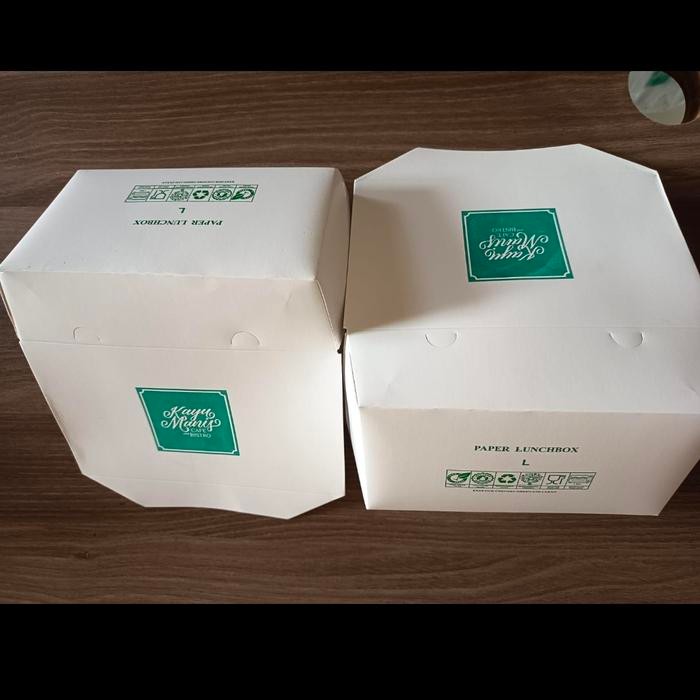 Jual Paper Lunch Box Size L Cetak Sablon 1 Warna, Minimal Order 1.000 ...