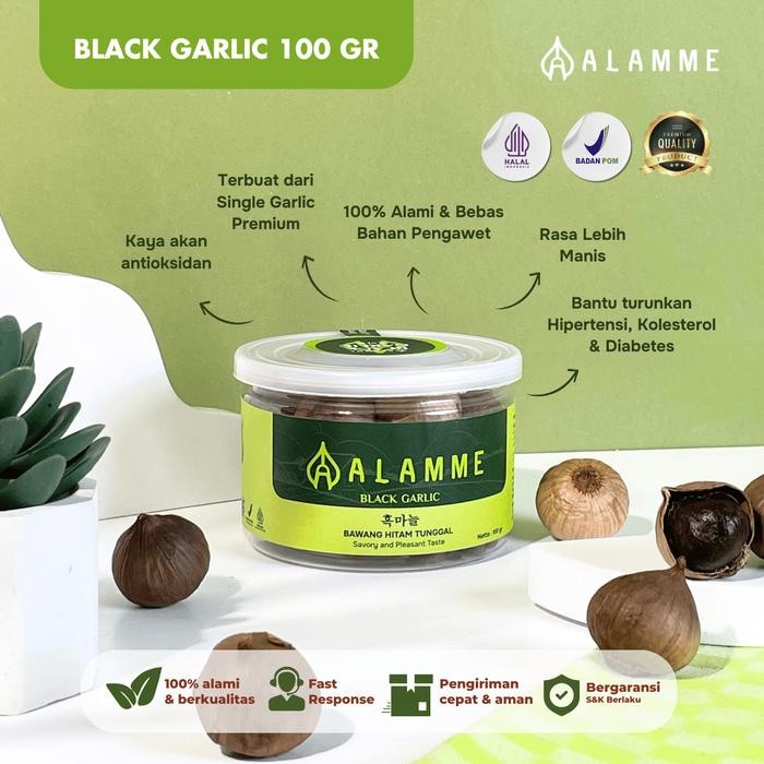 Jual BLACK GARLIC BAWANG HITAM TUNGGAL LANANG JUMBO PREMIUM ALAMME 100 ...