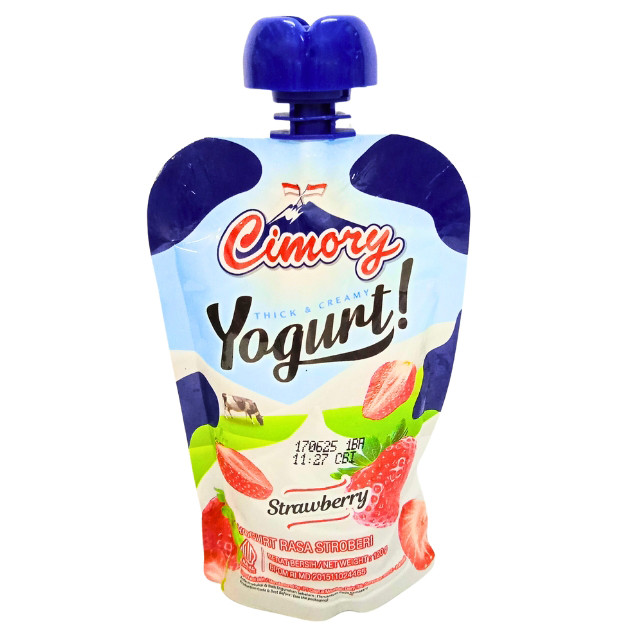 Jual S23477 CIMORY SQUEEZE STRAWBERRY YOGURT CREAM 120GR POUCH MAJU ...
