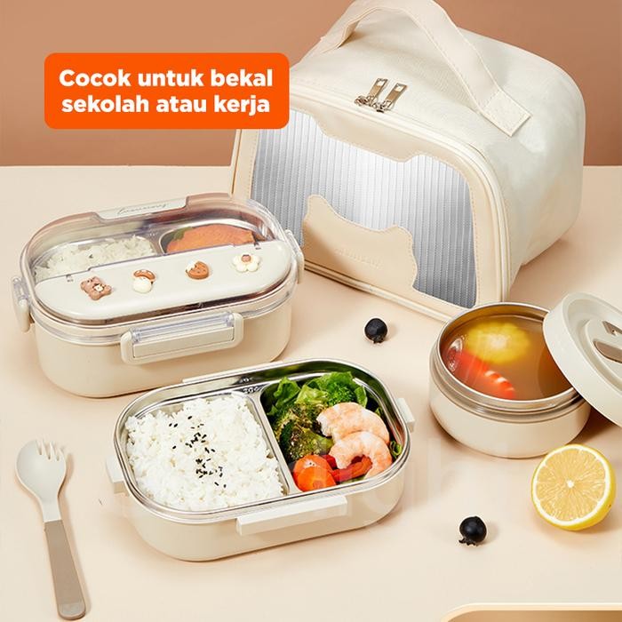Jual Starlight Kotak Makan Sekat Lunch Box Stainless Tahan Panas Dan ...
