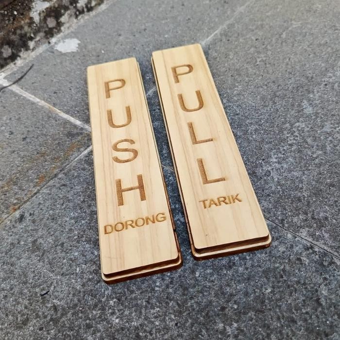 Jual 3j4e- Sign Push Pull / Sign Push Pull Kayu Jati Belanda /Signage ...
