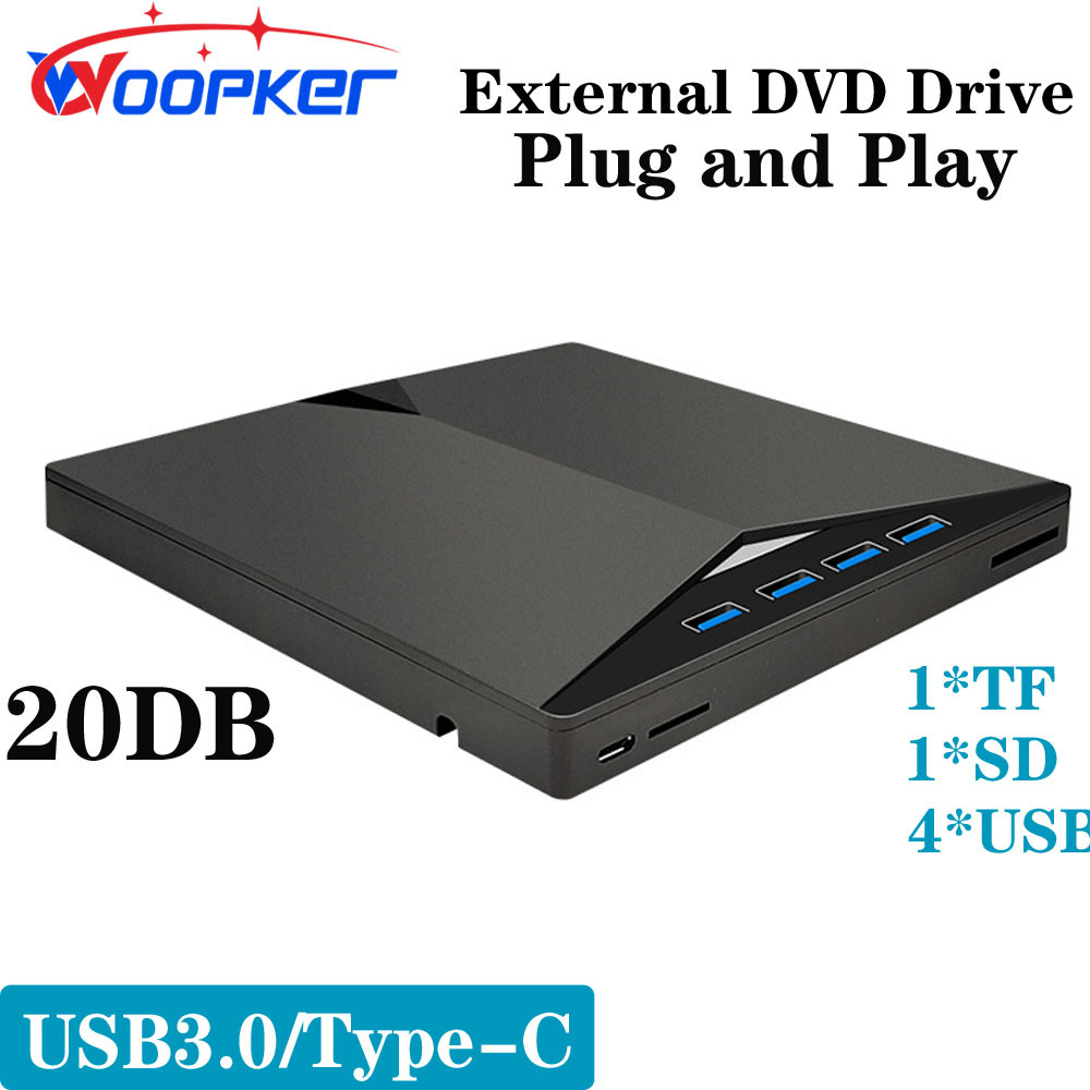 Jual NEW 6-in-1 External DVD Player USB3.0/Type-C Portable CD Recorder ...