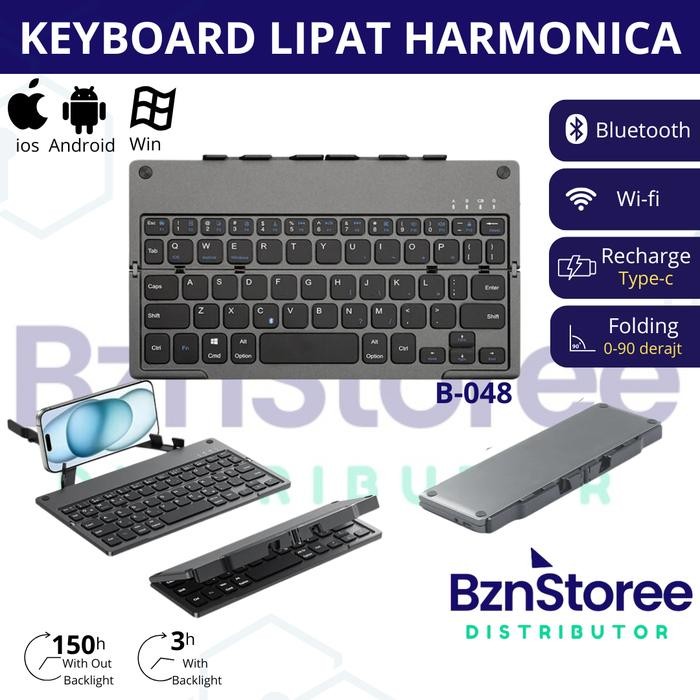 Jual Horizon - Keyboard Wireless Bluetooth Lipat With Holder B048 For ...