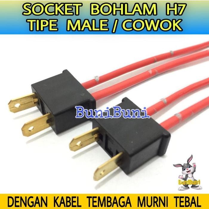 Jual Jual Socket H7 Cowok / Soket Lampu Mobil H7 Versi Input Male ...