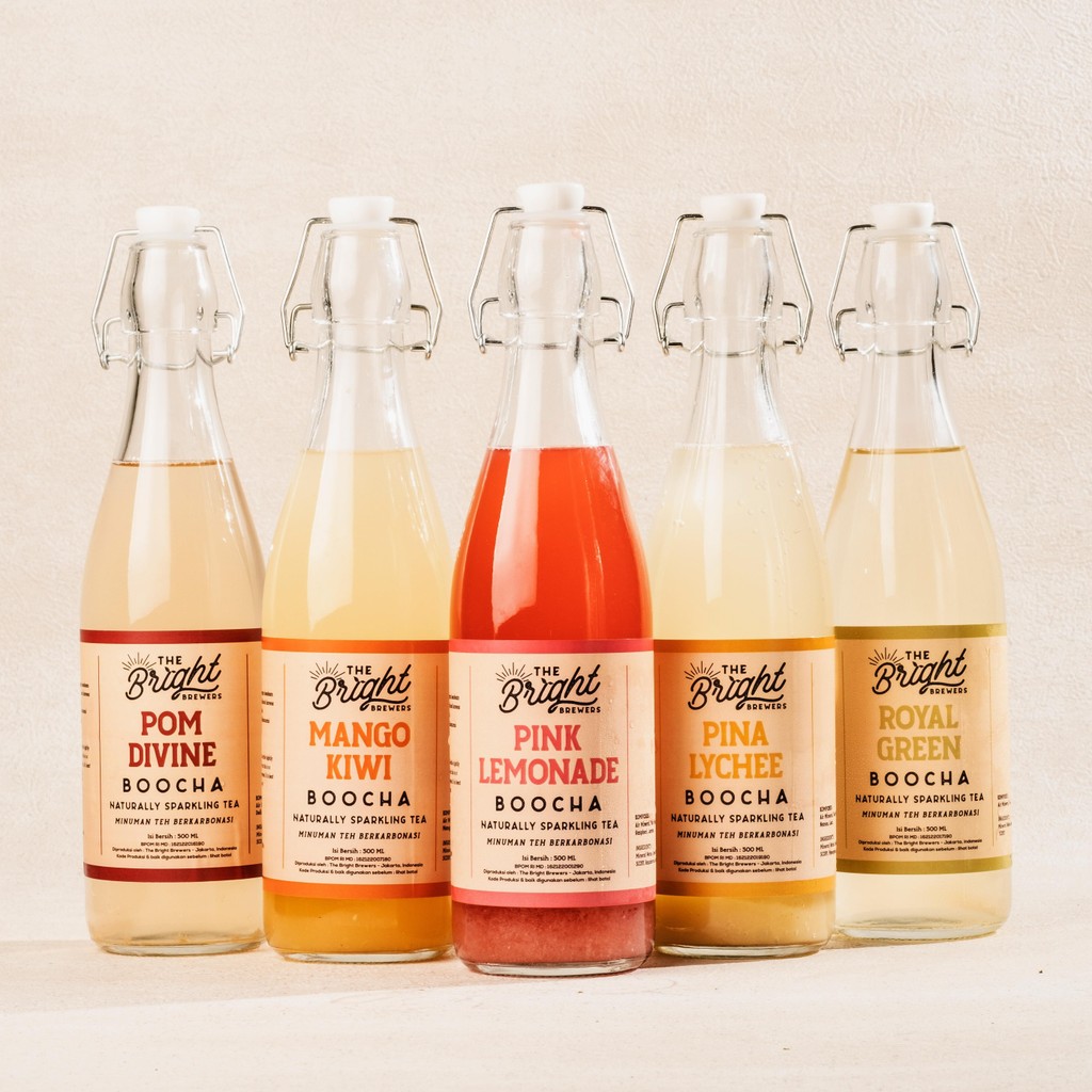Jual Kombucha Teh Fermentasi The Bright Brewers Bundle 5 botol 500ML ...