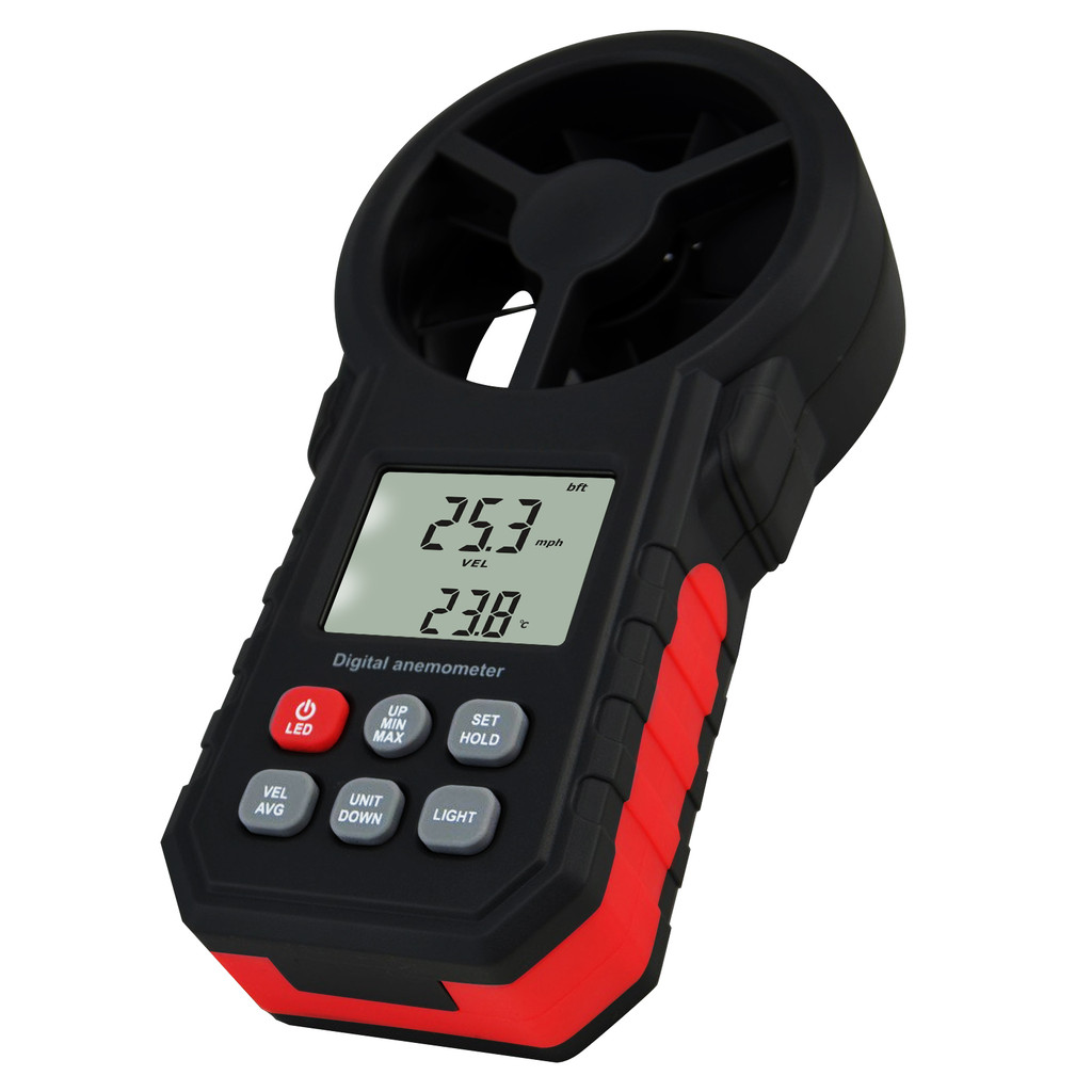 Jual Terbaik Vane Anemometer Handheld Wind Speed Temperature Air ...