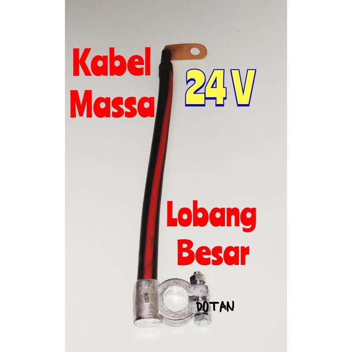 Jual KABEL MASSA MASA AKI JENIS SKUN & KEPALA AKI NS50 24V 30CM CABLE ...