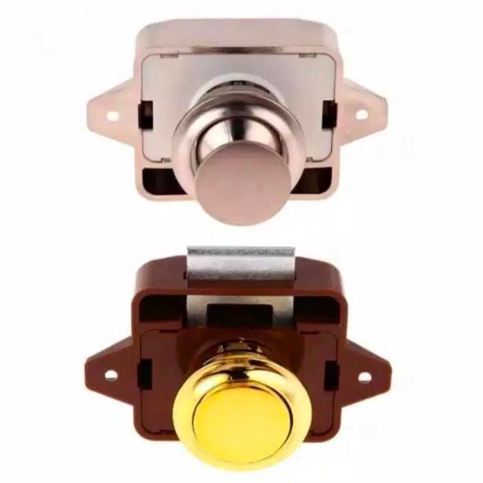 Jual Kunci Pintu Lemari / Push Button Tombol Catch Lock Lemari Pintu ...