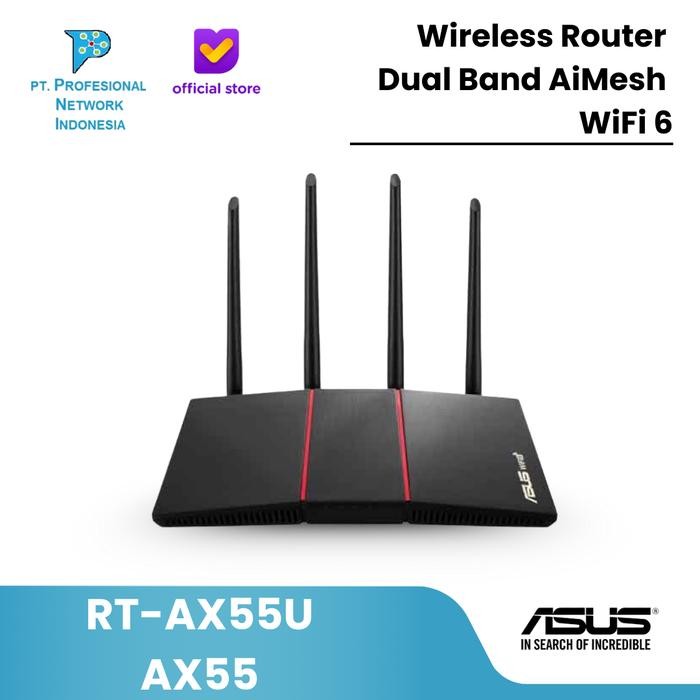 Jual t7kg- Asus Rt-Ax55U Ax55 Wireless Router Dual Band Aimesh Wifi 6 ...