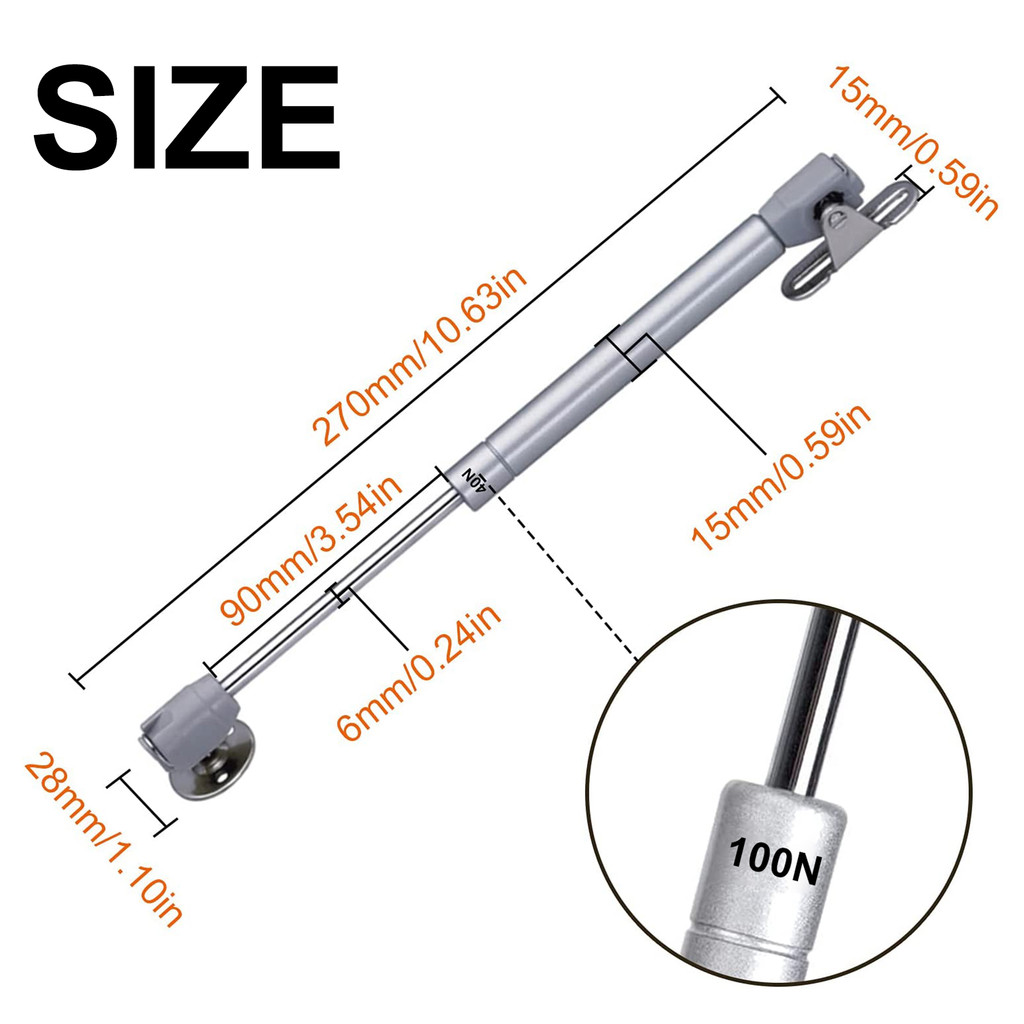 Jual 2pcs Gas Struts Furniture Gas Spring 40N Valve Damper For Flap ...