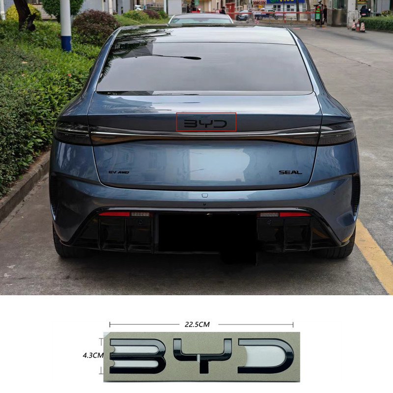 Jual IMPORT 3D ABS Chrome Black Logo BYD Emblem Letters Stiker Car ...