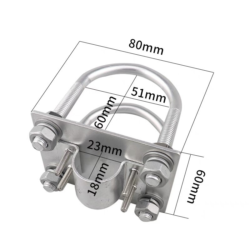 Jual Omni Fiberglass Antenna Mount U Bolts Installation Clamp Holding ...