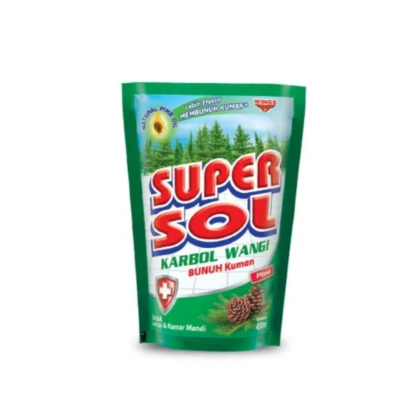Jual SUPERSOL KARBOL PINE POUCH 450 ML | Shopee Indonesia