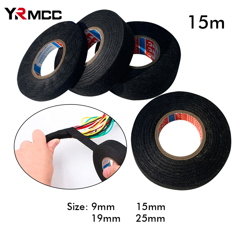 Jual Car Wire Cable Cloth Tape 15m Harness Wiring Fabric Loom ...