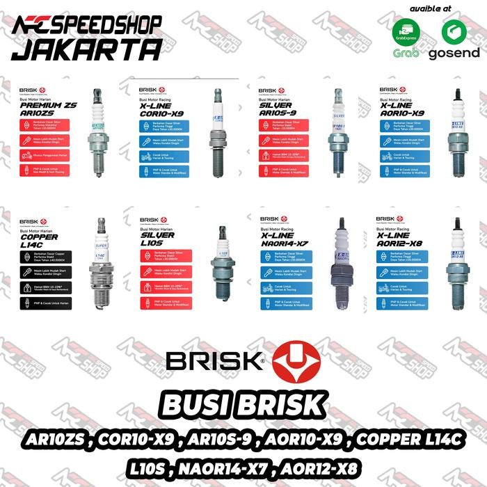 Jual Busi Brisk Silver Xline Racing Nmax Pcx Aerox Gsx Cbr R15 Mt15 Adv ...