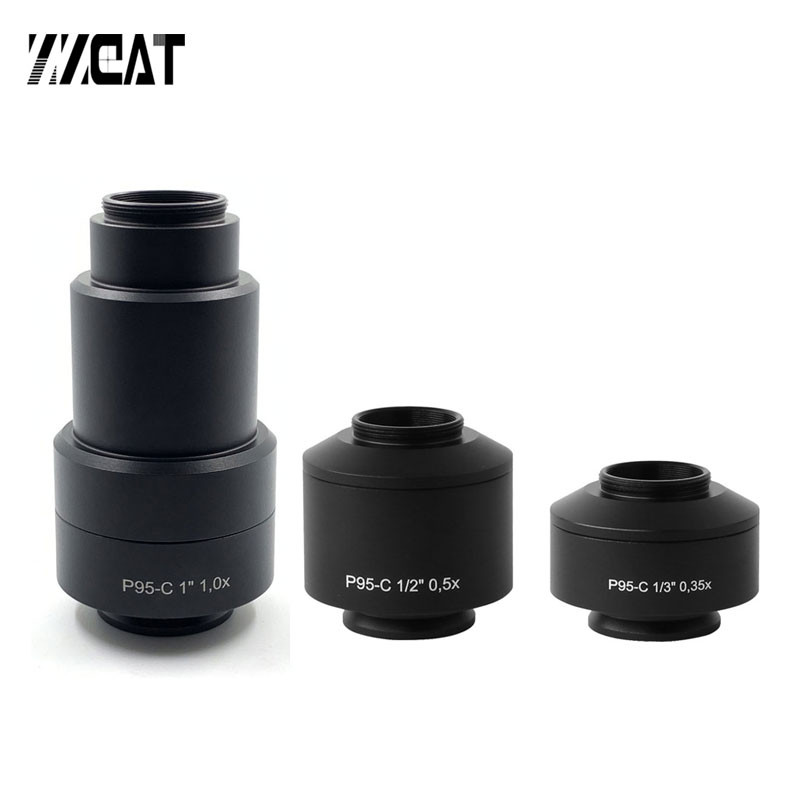 Jual 1X 0.5X 0.35X Microscope Camera Adapters C-mount Lens Photographic ...