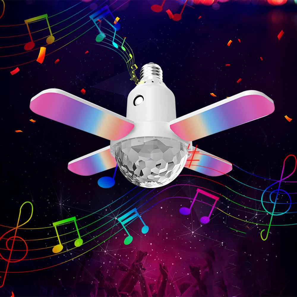 Jual 50W LED Four-leaf Music Lamp Bluetooth Colorful Sound Control ...