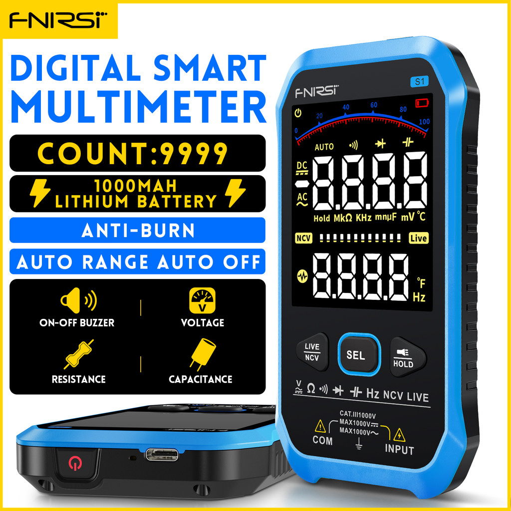 Jual NEW FNIRSI-S1 Digital Multimeter 9999counts AC DC Voltage ...