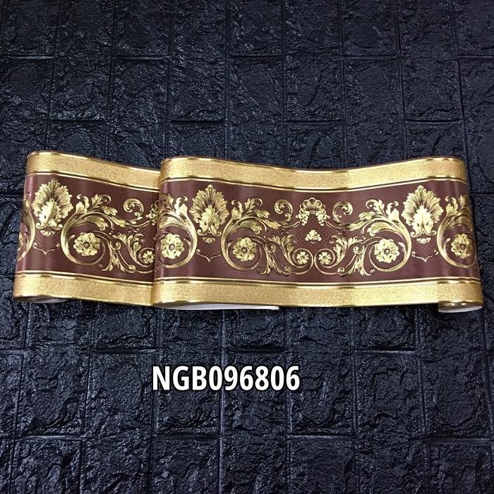 Jual ASLI Wpaper Border List Dinding Klasik Coklat Gold Mewah READY ...